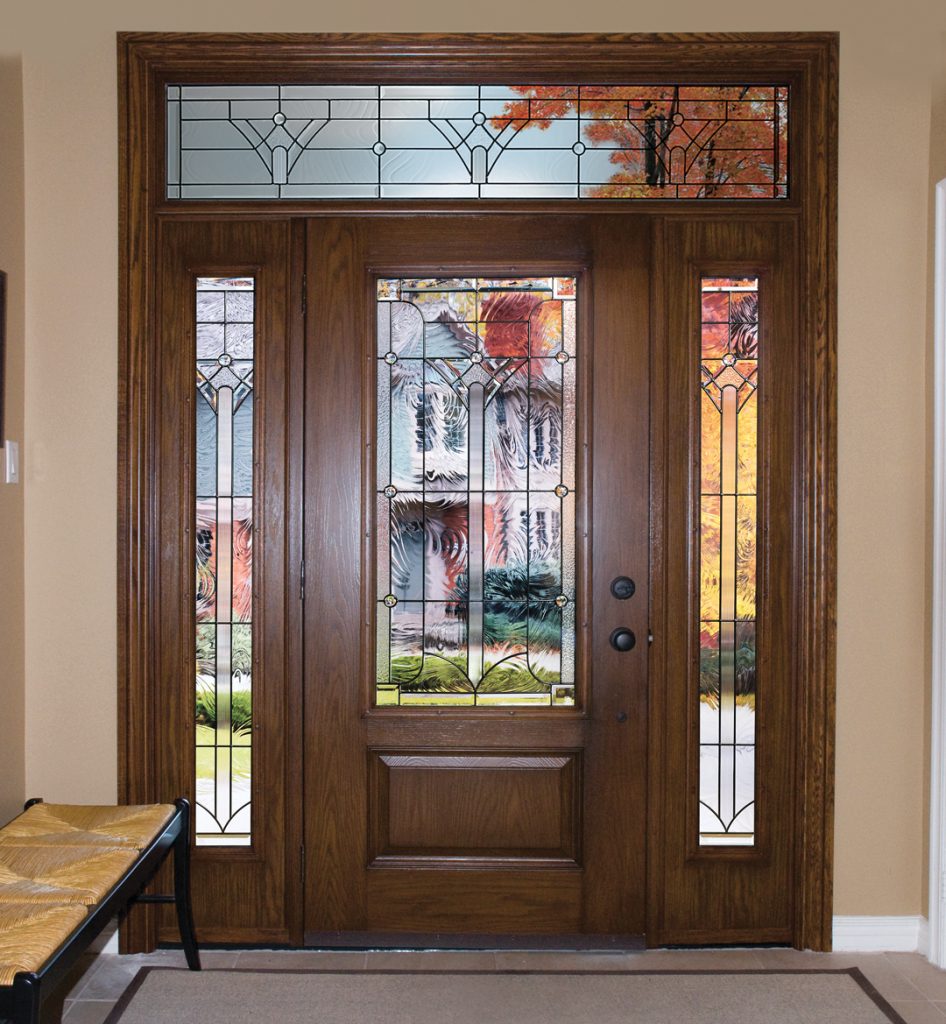 Waterton Decorative Doorlites | Patina Glass Door
