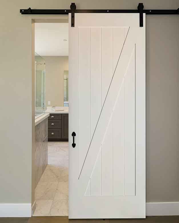 White Interior Barn Door - Interior Farm Doors - #8401 Trimlite