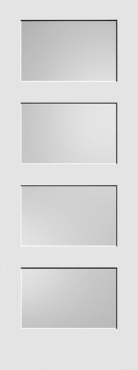 8444 MDF Primed Diffused White Laminate - Shaker Panel Doors