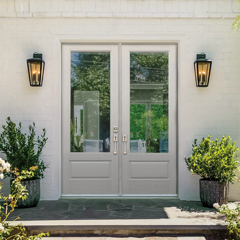 DRS1EL Brushed Smooth Skin Exterior Fiberglass Door - Trimlite
